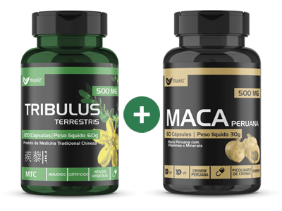 Kit Tribulus + Maca Peruana - 120 cápsulas - Loja Singular
