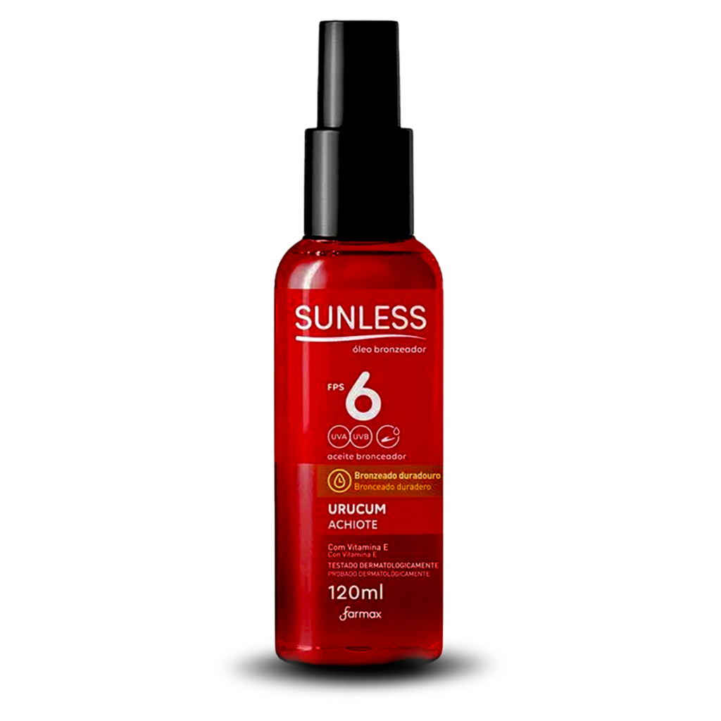 Óleo Bronzeador Urucum Sunless Farmax 120ml FPS6 Spray - Loja Singular
