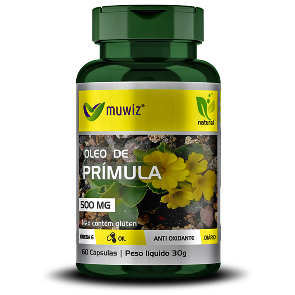 Óleo de Prímula c/ Ômega 6 Muwiz 60 cápsulas / 500mg - Loja Singular