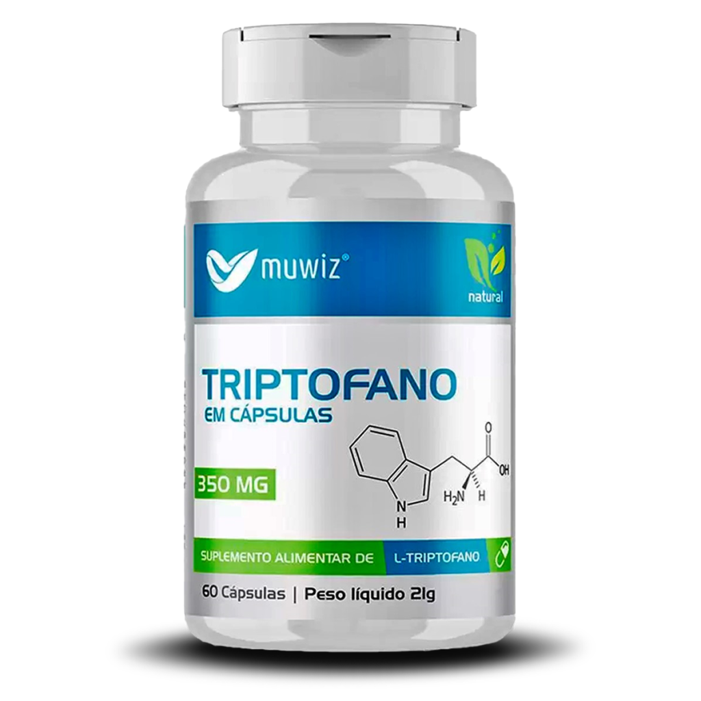 Aminoácido Triptofano Muwiz 60 Cápsulas / 350mg - Loja Singular