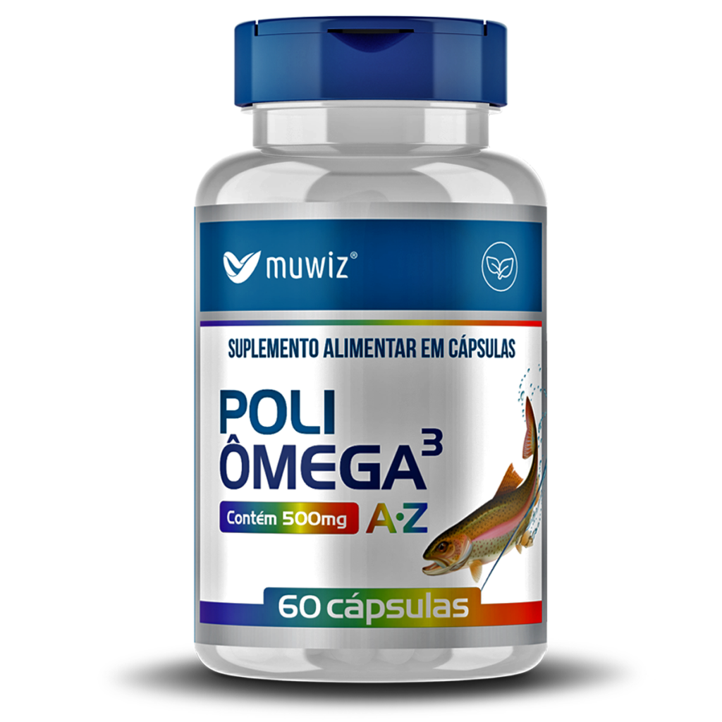Poli Ômega 3 A-Z Muwiz 60 cápsulas / 1000mg - Loja Singular