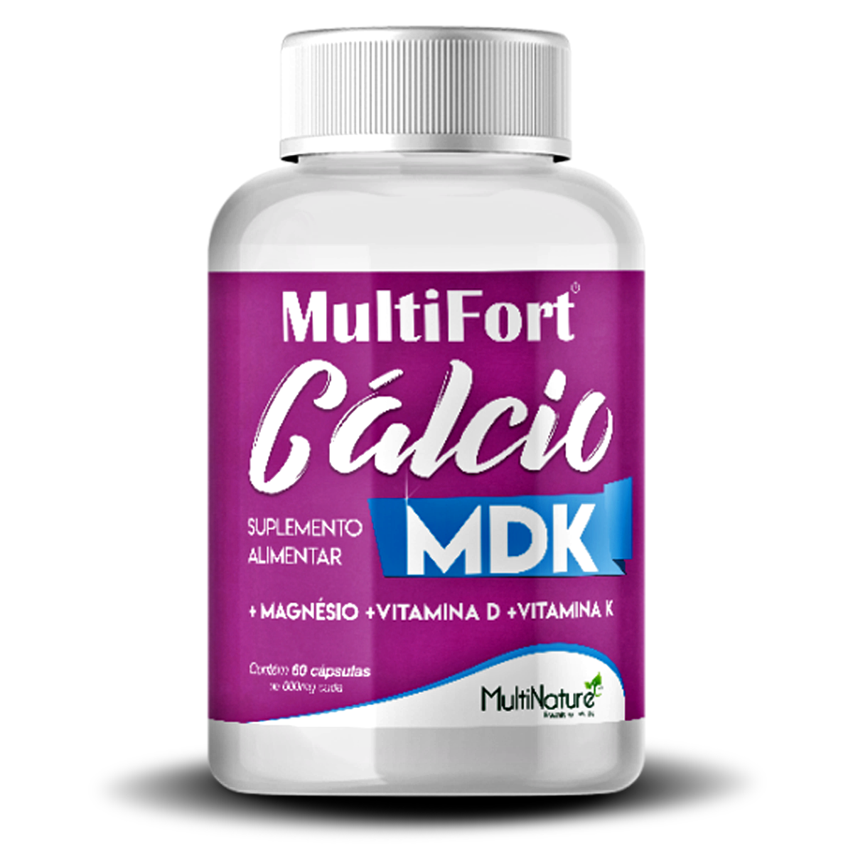 Multifort Cálcio MDK 60 Cápsulas 600mg Multinature - Loja Singular